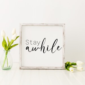 Stay Awhile Print, Guest Room Decor (digital Download) - Etsy