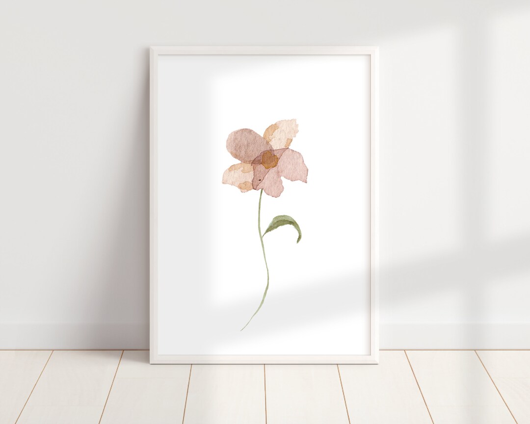 Watercolor Wildflower Print, Elegant Floral Wall Art (digital Download ...