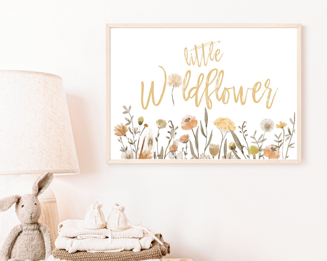 Little Wildflower Prints, Floral Nursery Prints, Boho Nursery Decor ...