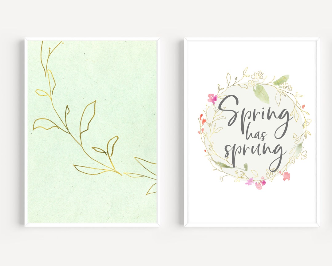 Spring Prints, Spring Prints Set of 2, Set of 2 Floral Prints, Spring ...