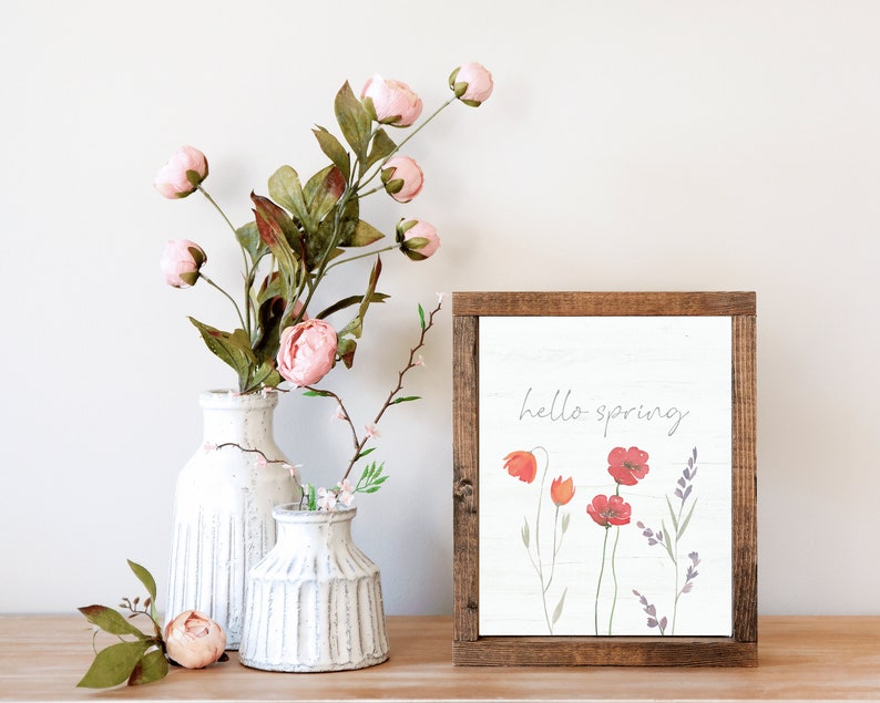 Spring Printable Art, Single Flower Print, Garden Flower Print, Spring ...