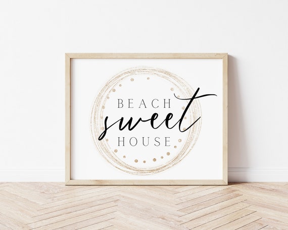 Beach House Welcome Sign Art for Beach House Summer House - Etsy