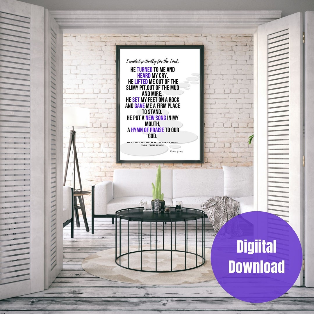 God is With Me Bible Verse Printable Wall Art, Psalm, Biblical ...