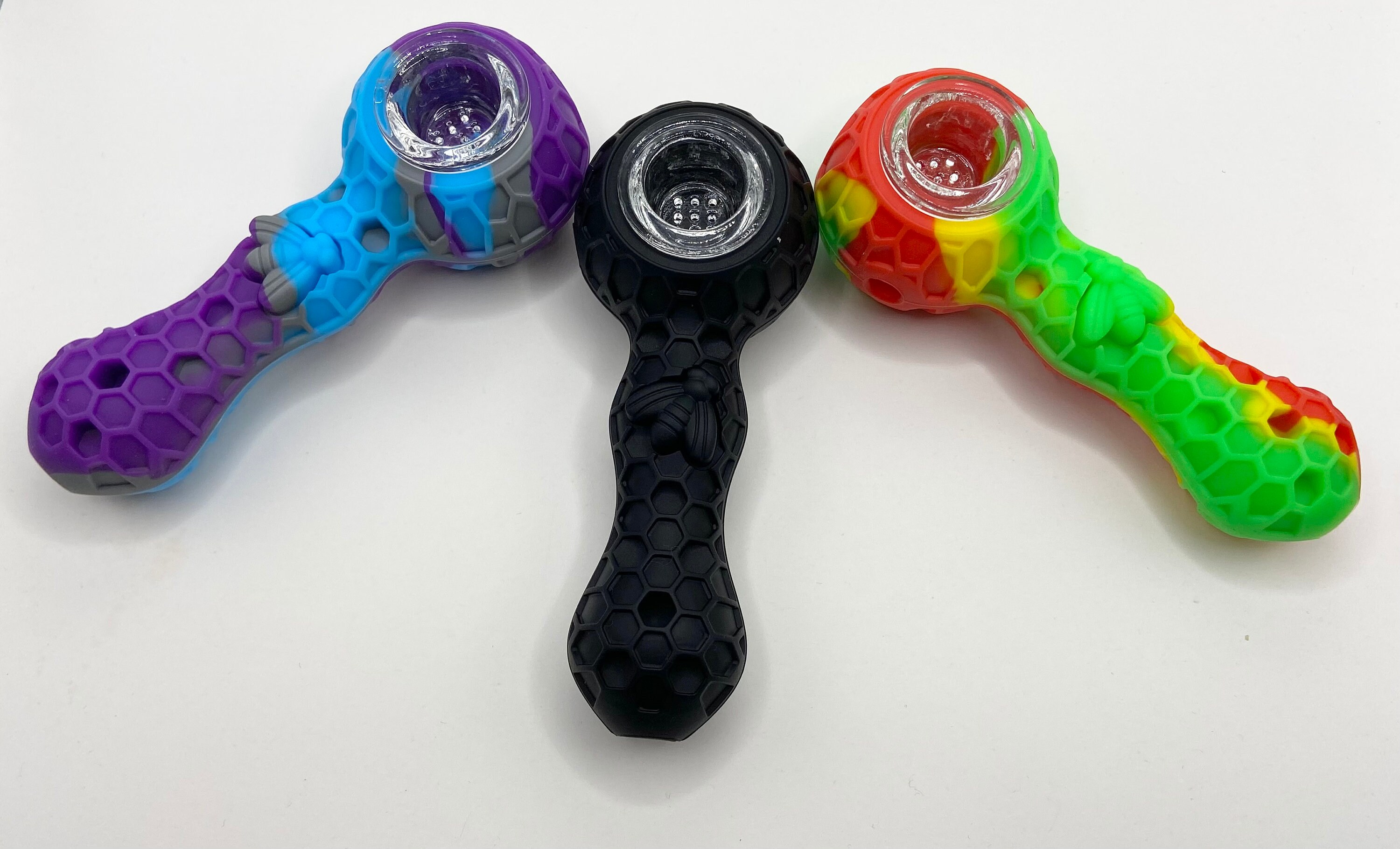 9 Hole Glass Bowl for Silicone Pipe, Insert Extra Glass Bowls for ...