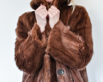 Vintage 1950-60s Arthur Dark Brown Mink Coat in Perfect Condition ...