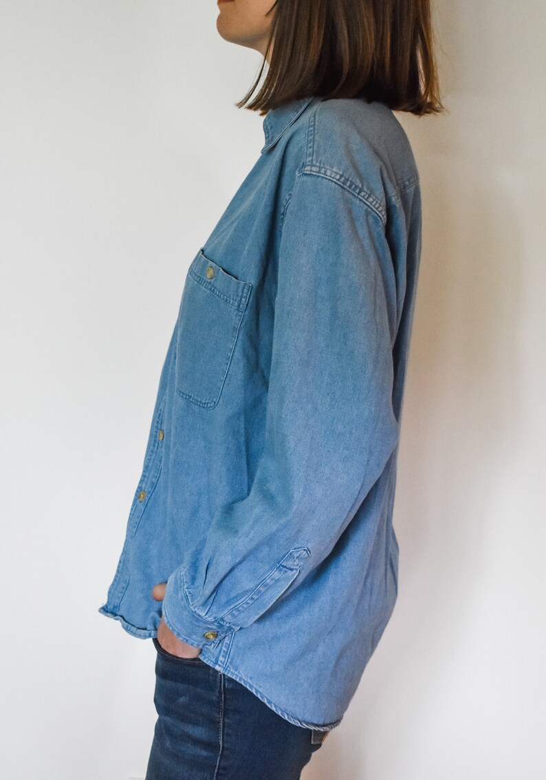 Vintage Western Classic Denim Shirt - Etsy