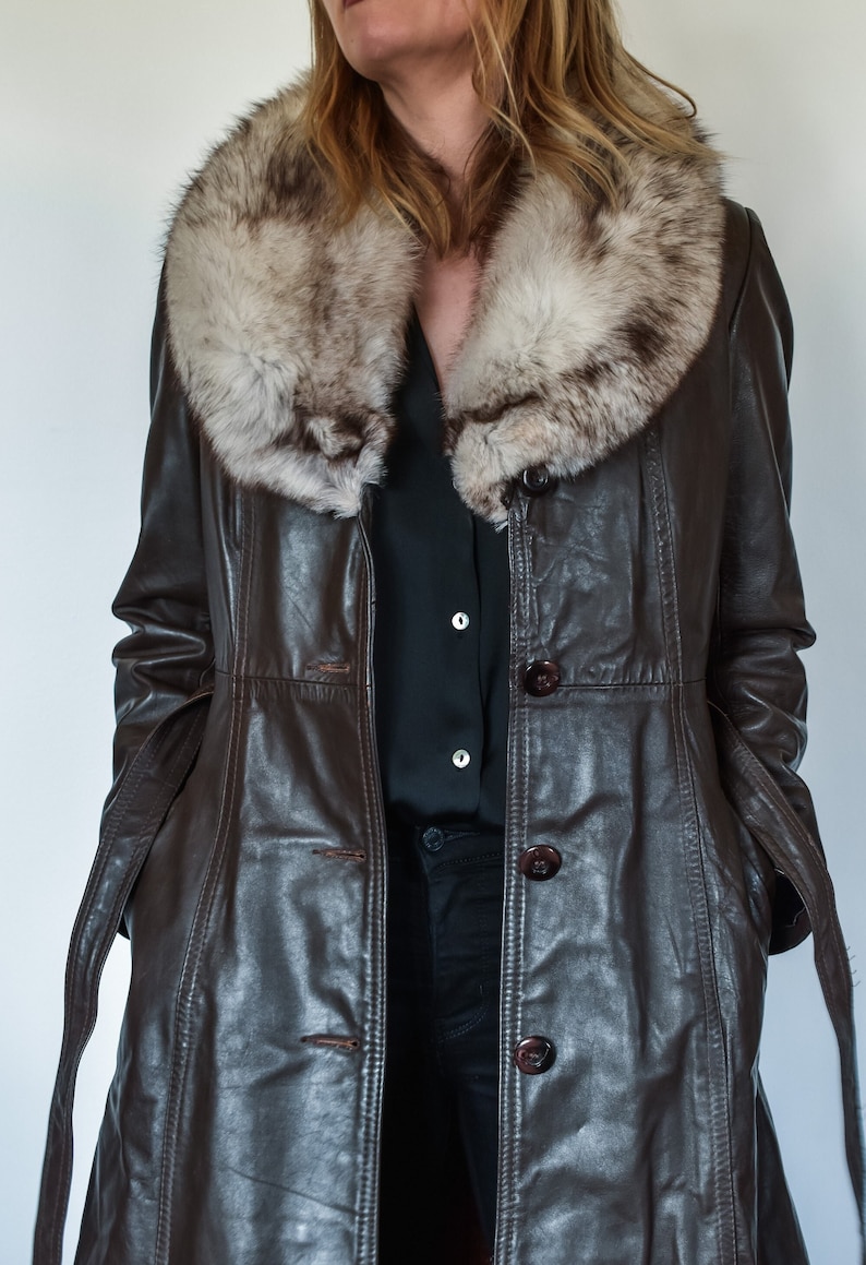 Vintage 1960s Fur Collared Leather Jacket (made in Canada) Leather Attic - Etsy