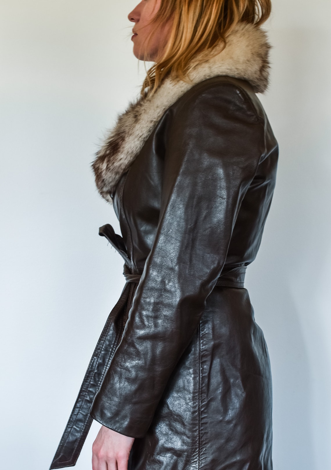 Vintage 1960s Fur Collared Leather Jacket made in Canada Leather Attic - Etsy