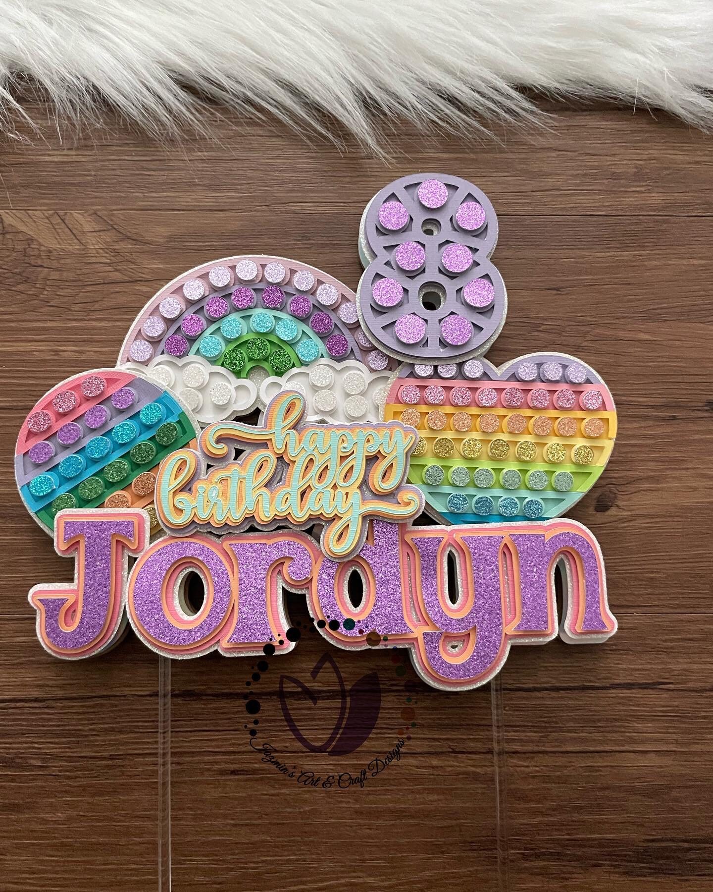 Pop It Cake Topper, Multi Pop It Cake Topper, Cake Topper - Etsy