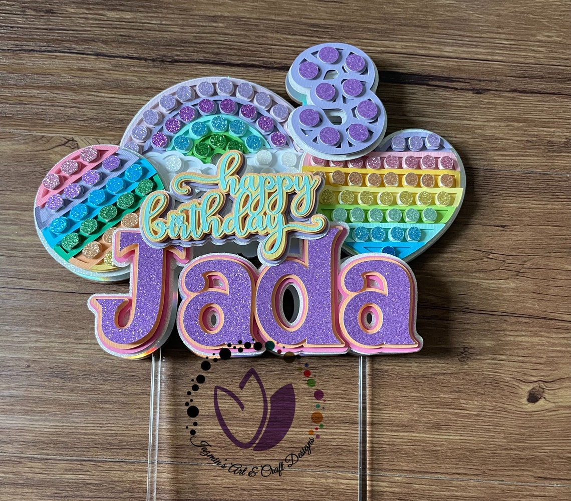 Pop It Cake Topper, Multi Pop It Cake Topper, Cake Topper - Etsy