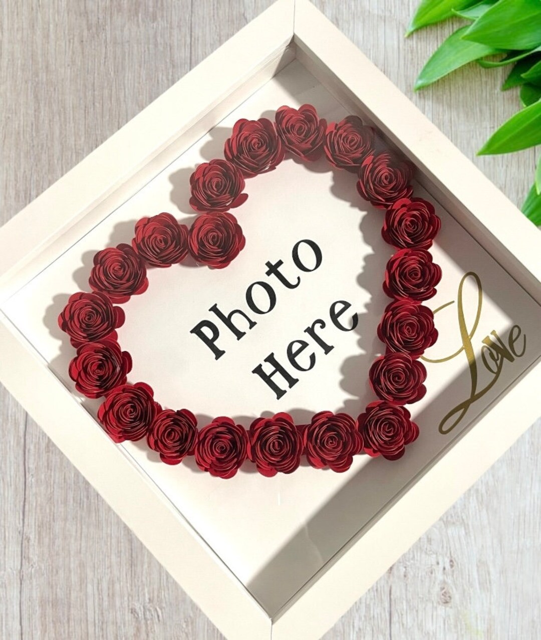 Floral Shadow Box, Shadow Box, Valentines Frame, Picture Frame, Custom ...