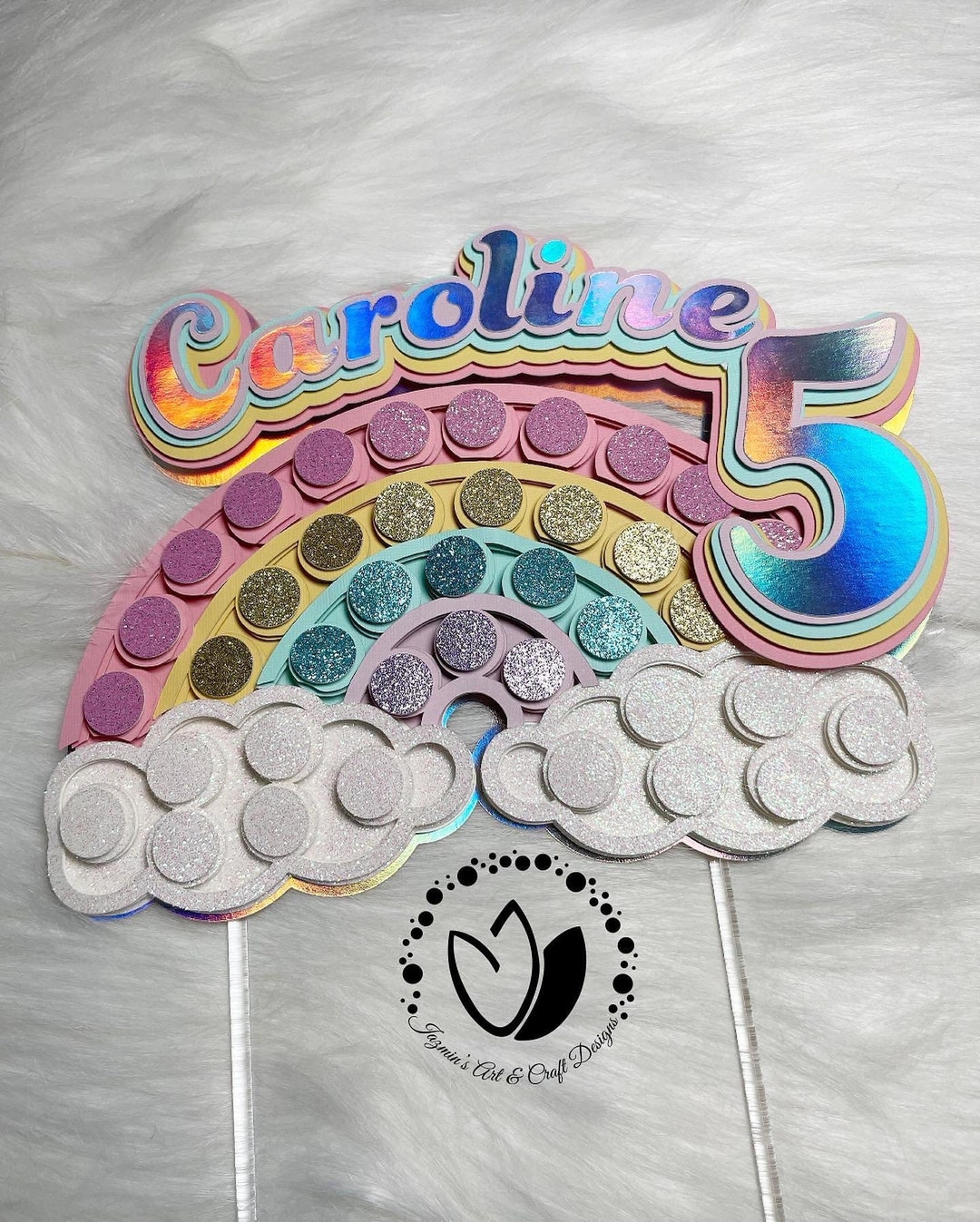 Pop It Cake Topper Rainbow Pop It Cake Topper - Etsy