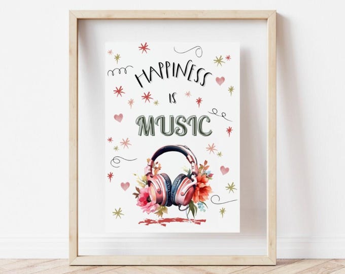 Music Wall Art, Piano Paintbrush Art Print, Music Decor, Music Gift ...