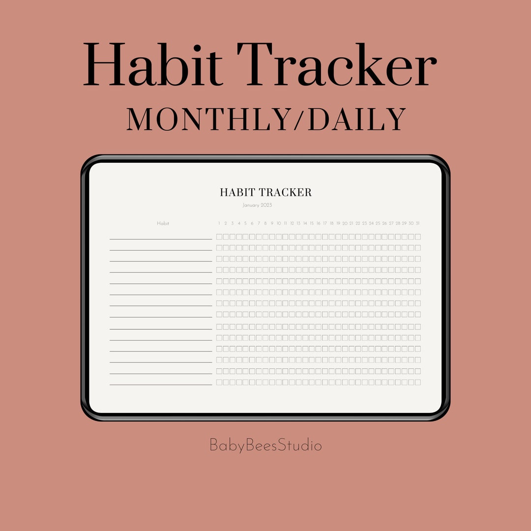 Habit Tracker Goodnotes Template Digital Habit Tracker - Etsy