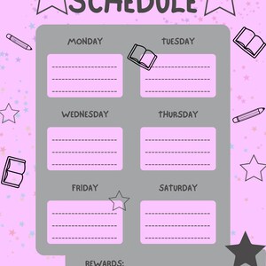 Editable Kid's Schedule Template, Daily Routine, Kid's Planner - Etsy