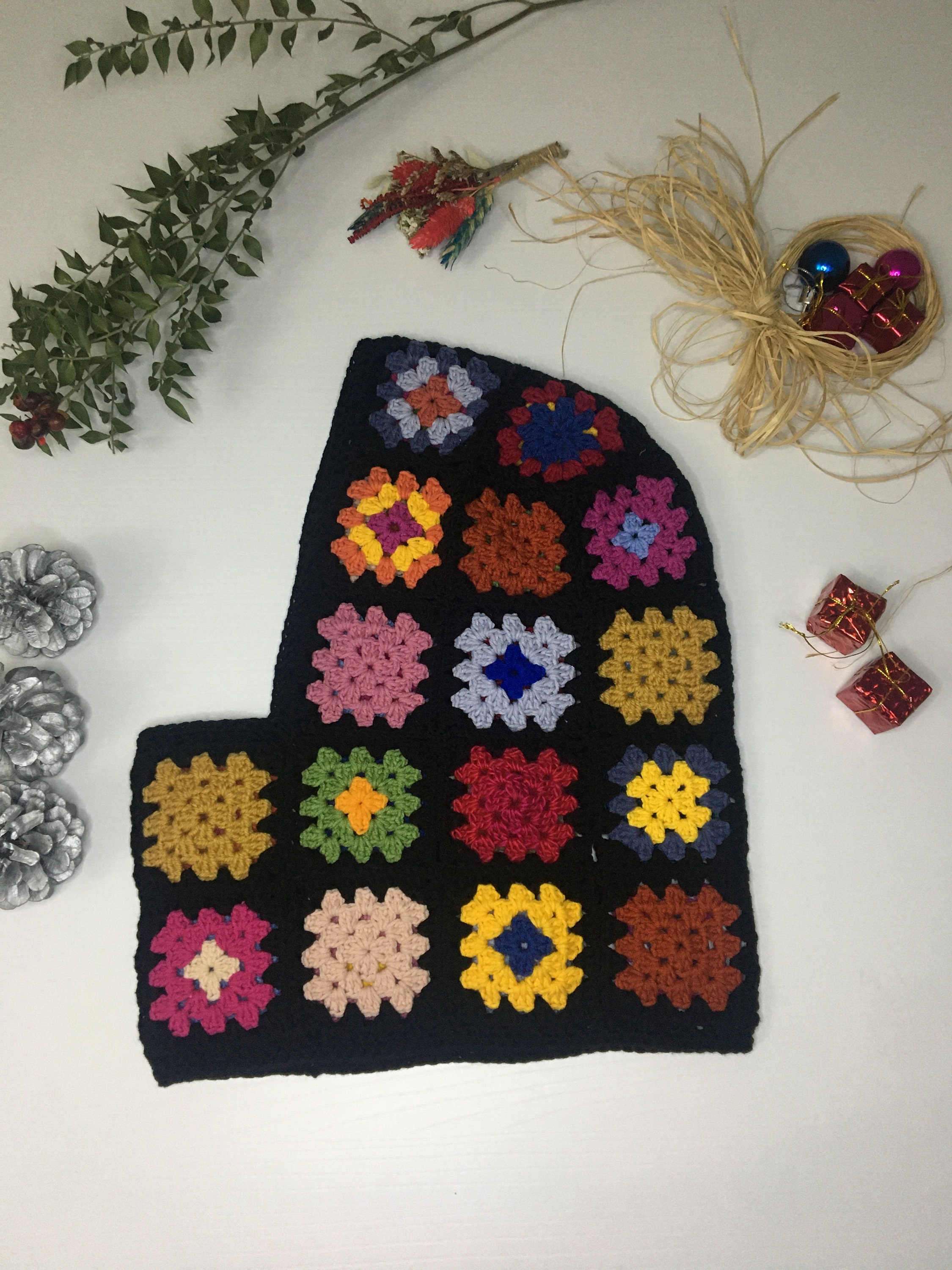 Colorful Granny Square Crochet Balaclava Irish Balaclava Hat - Etsy