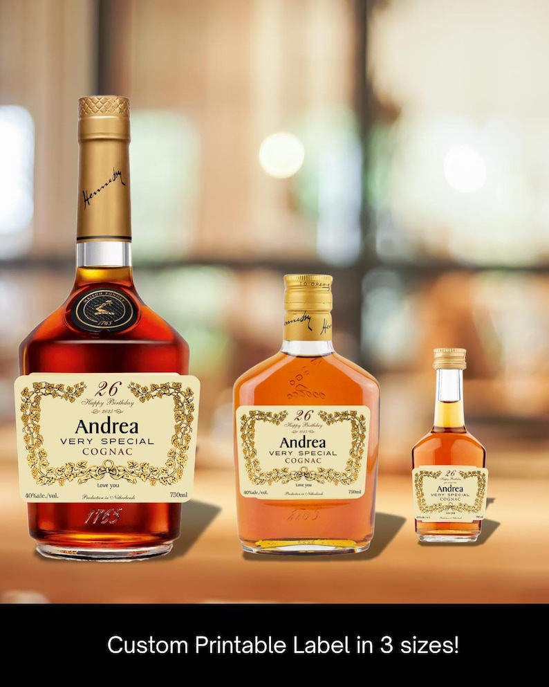 Custom Hennessy Label - Personalized Liquor Bottle Label for Gifts ...