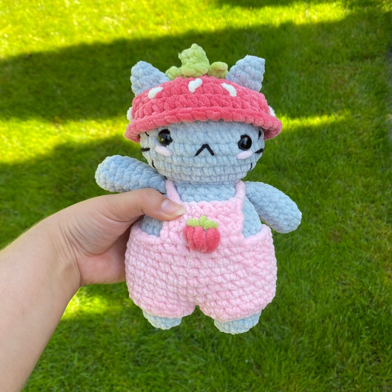 2in1 Strawberry and Blueberry Cat Crochet Pattern | Cute Amigurumi ...