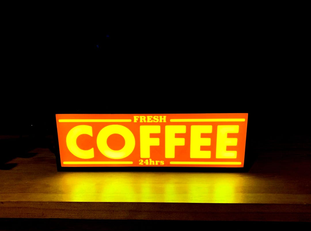 Vintage-inspired LED Coffee Sign – USB Powered, Retro Home Decor ...