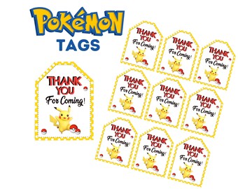 Pikachu Gift Tags - Etsy