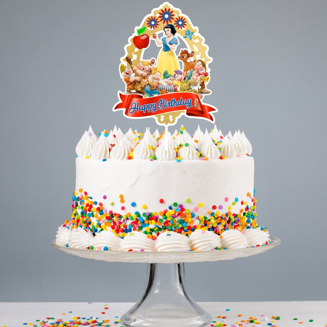 Snow White Cake Topper, Snow White Deco, Princess Party, Snow White ...