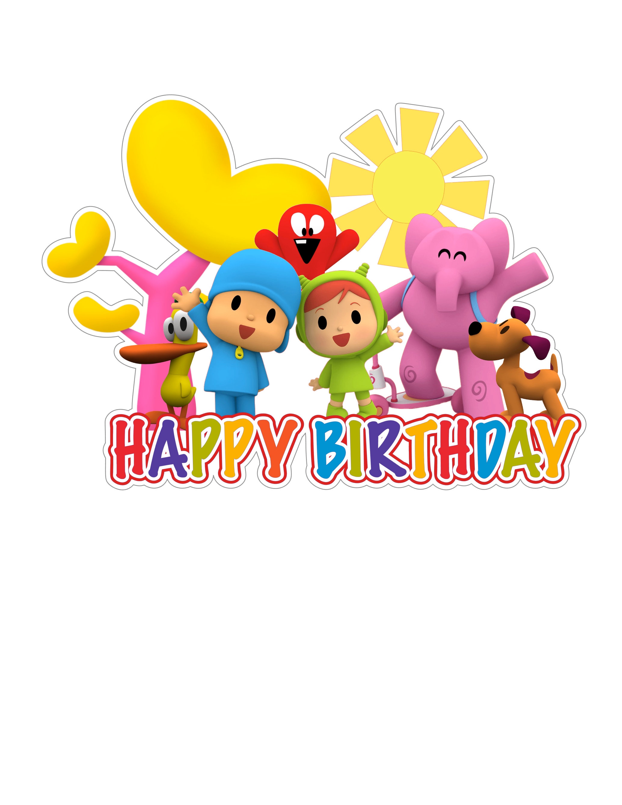Pocoyo Cake Topper, Pocoto PNG, Pocogo Digital File, Pocoyo Party ...