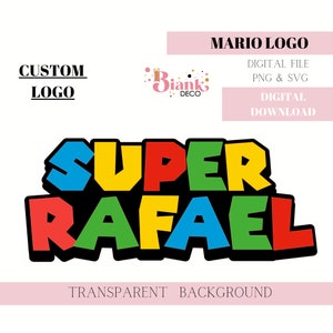 Custom Mario Logo Mario Bros Logo Super Mario Decoration - Etsy