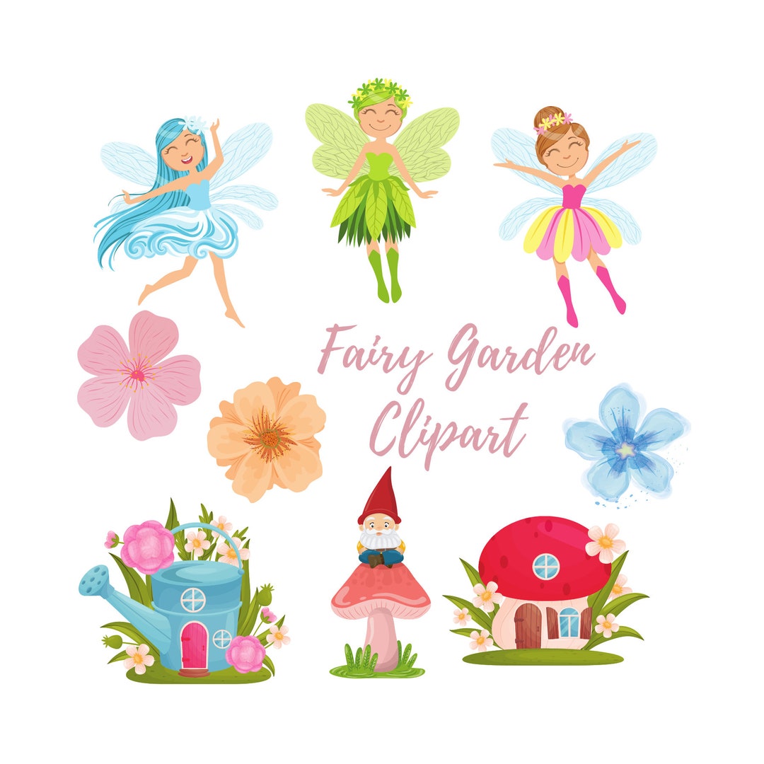 Fairy Clipart, Fairy Garden Clipart, Fairy Party Decoration, Fairy ...