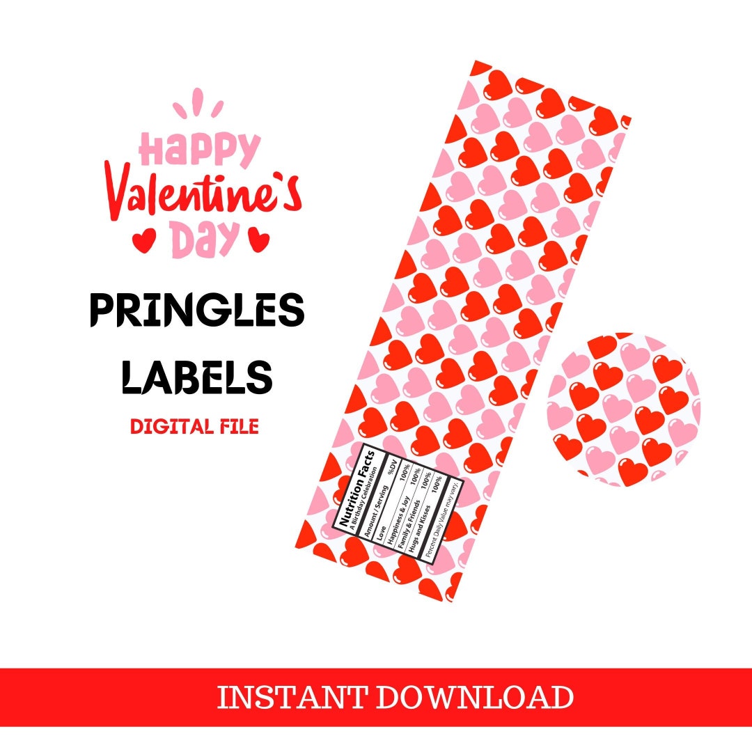 Pringles Template 1.3 Oz Pringles San Valentine Valentine - Etsy Canada