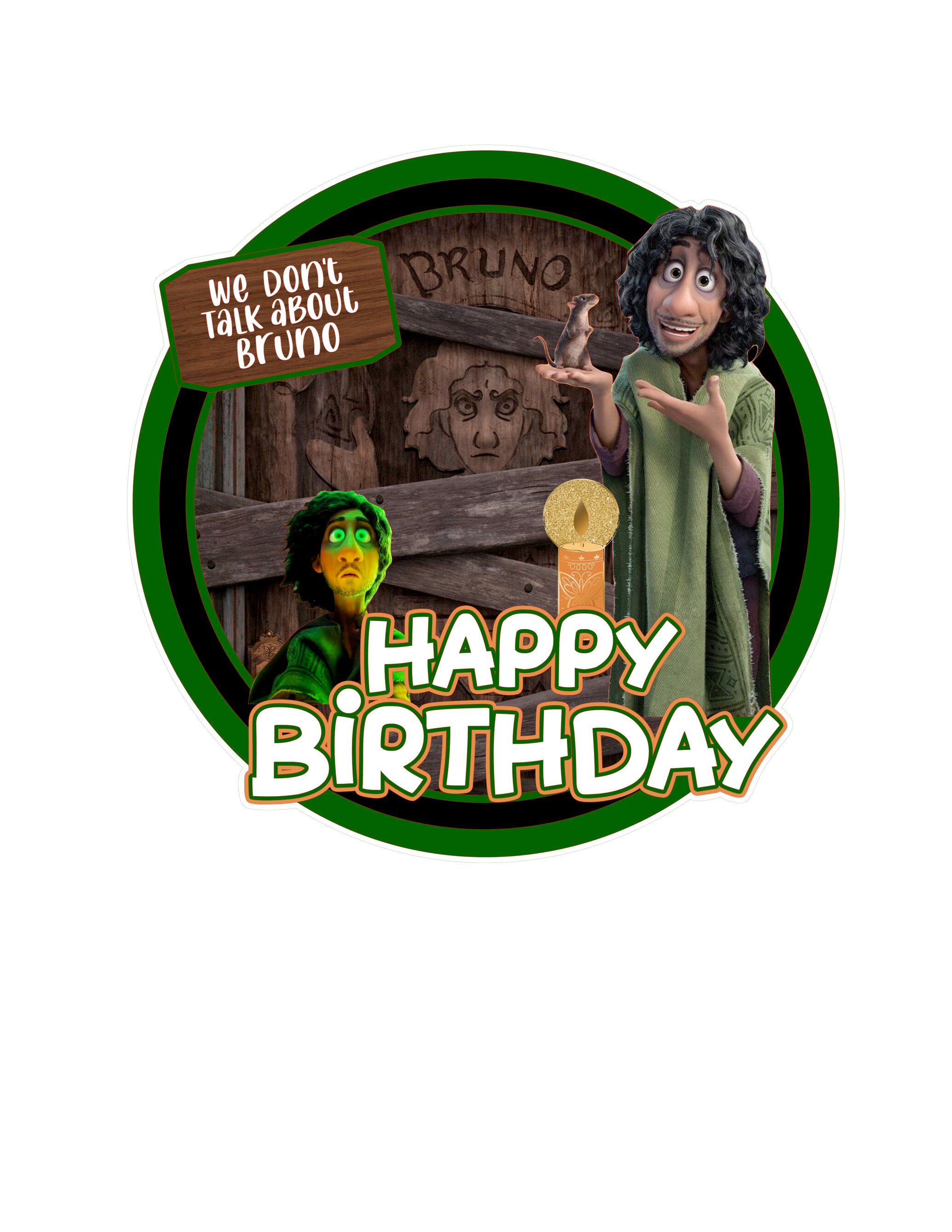 Encanto Cake Topper, Bruno Topper, Digital File, Bruno Png, Encanto ...