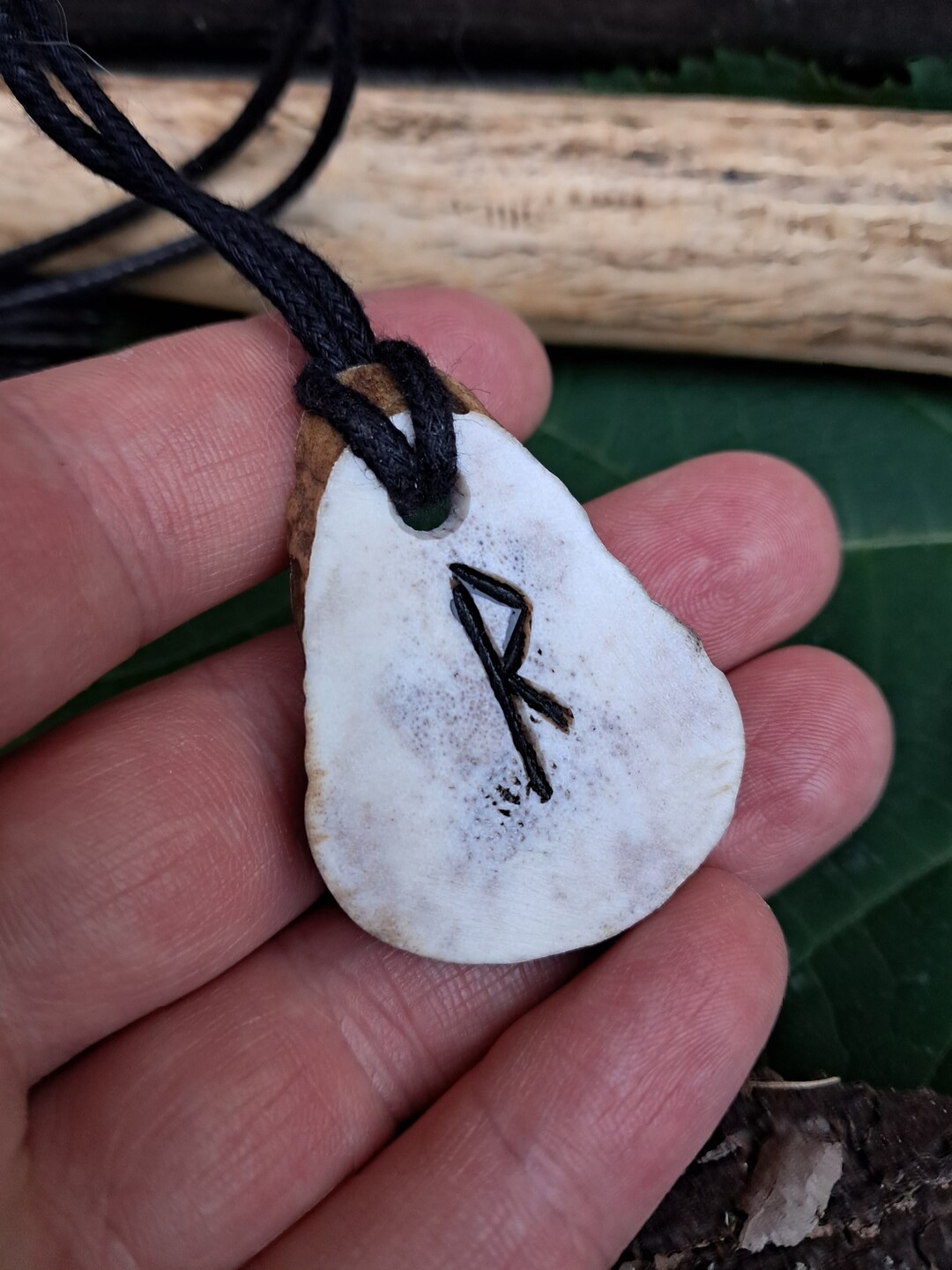 RAIDHO Viking Birth Rune Bone Amulet Rune Charm Pendant - Etsy