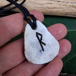 RAIDHO Viking Birth Rune Bone Amulet Rune Charm Pendant - Etsy