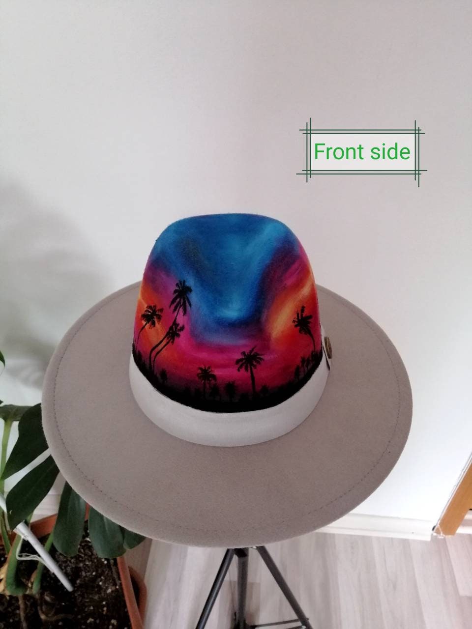 SOLD Original Custom Tony Montana Painting Hat Painting - Etsy