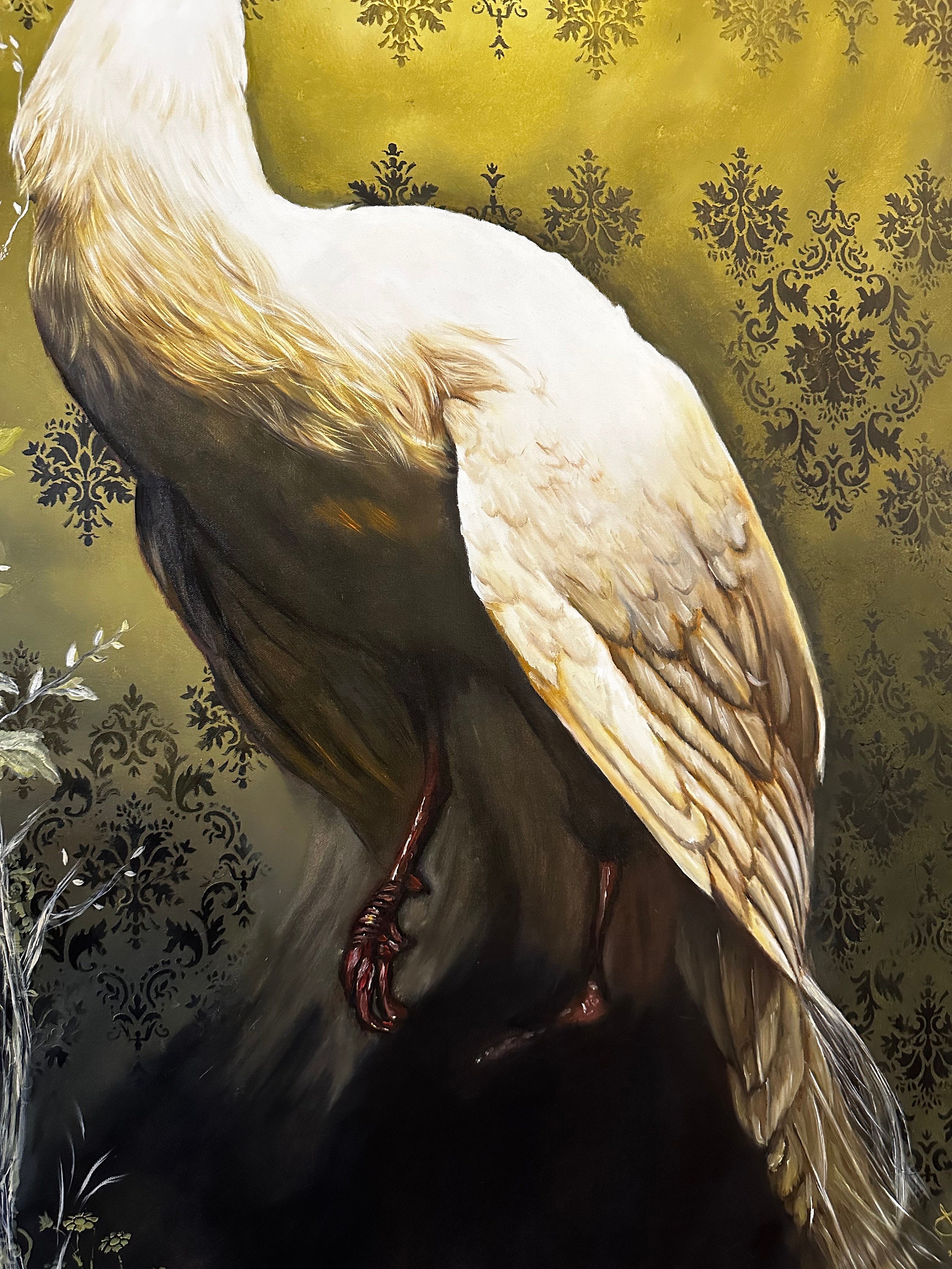 Original Peacock Wall Art Oil Painting on Canvas - Etsy