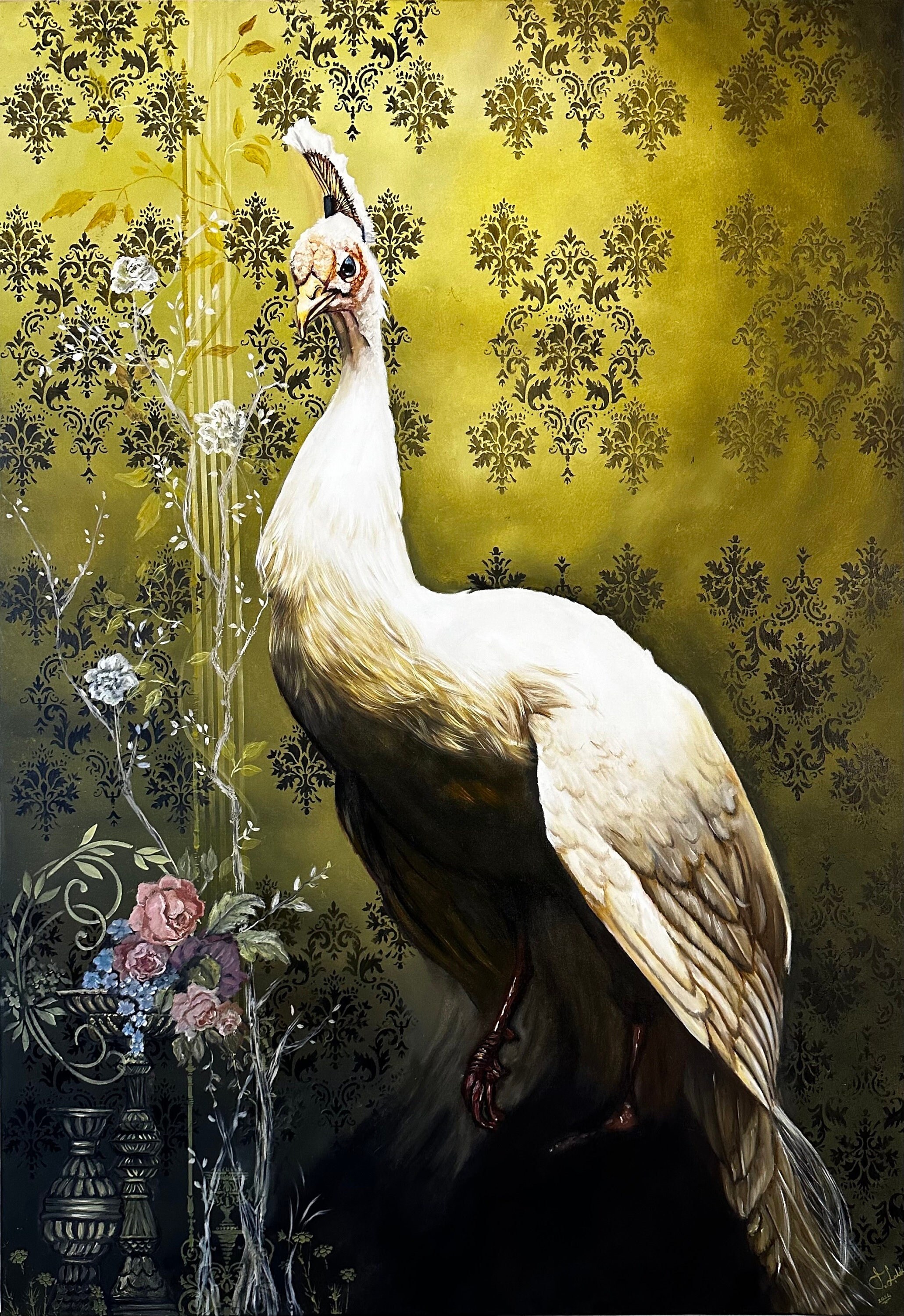 Original Peacock Wall Art Oil Painting on Canvas - Etsy