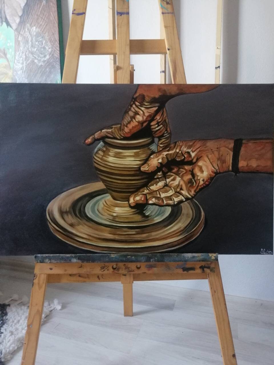 Original Oil on Canvas Mud Art Mud Painting Oil Painting Hand - Etsy