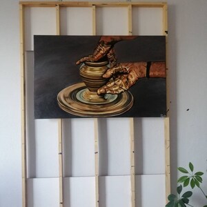 Original Oil on Canvas Mud Art Mud Painting Oil Painting Hand Painting ...