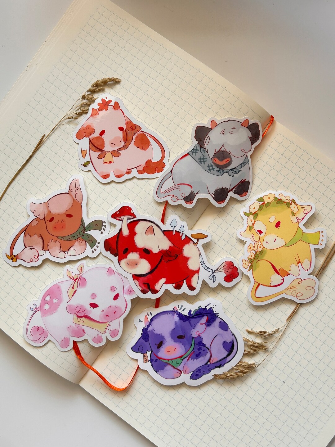 Cow Sticker Bundle - Etsy