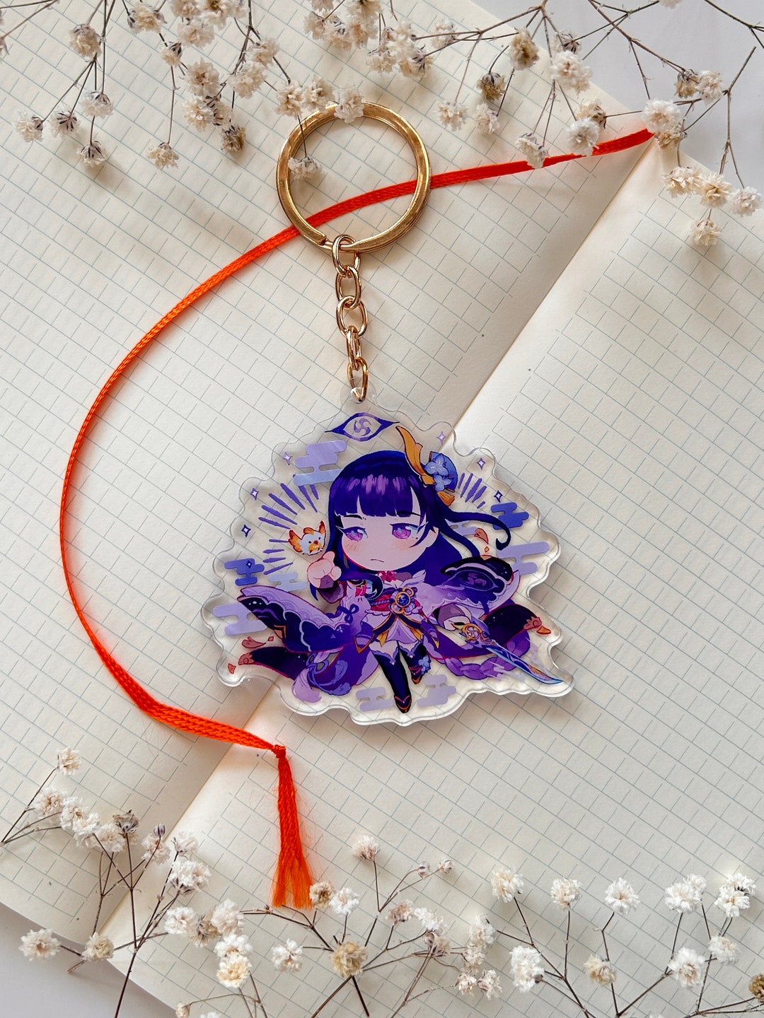 Raiden Shogun Keychain 3" - Genshin Impact - Etsy