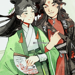 Bingqiu Print - Modern AU Shen Qingqiu Luo Binghe MXTX SVSSS Scum ...