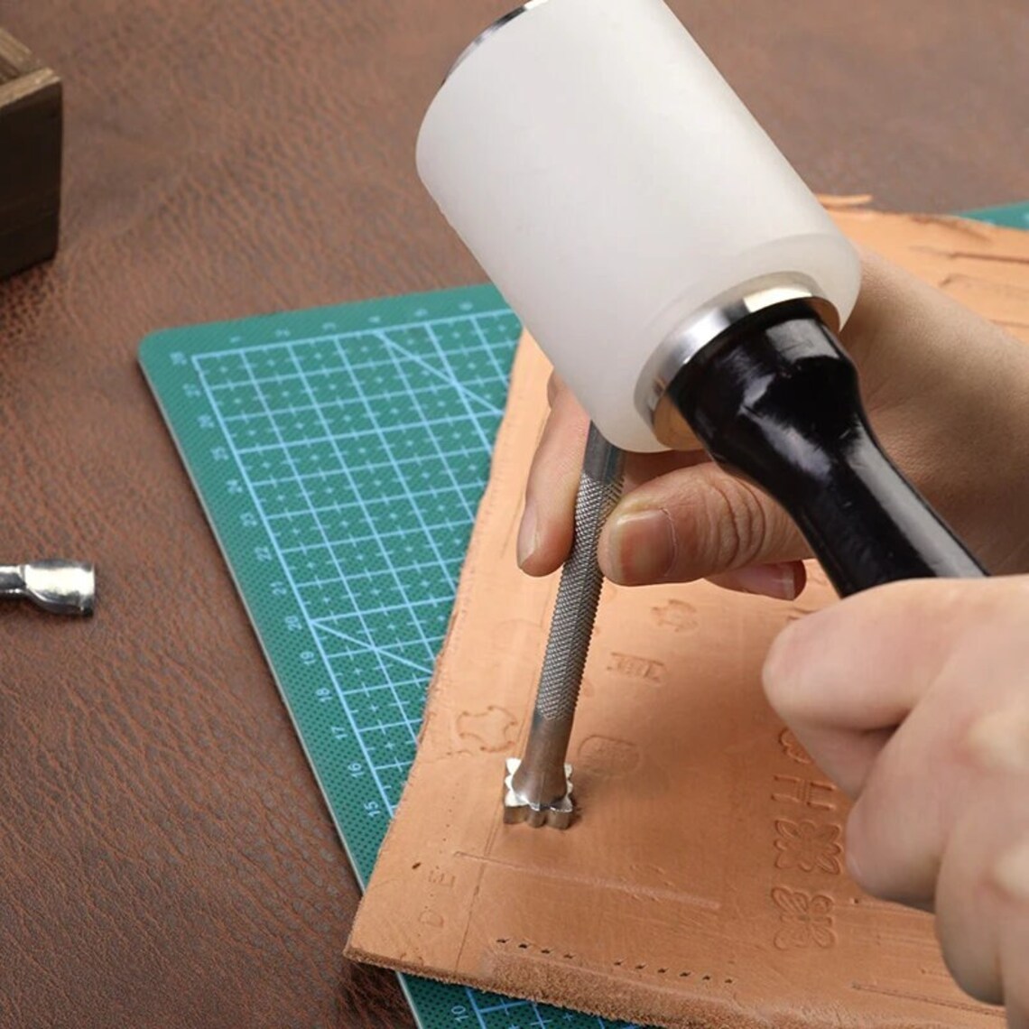 Leather Stamping Kit Stainless Steel Leather Carving Tools Rubber ...