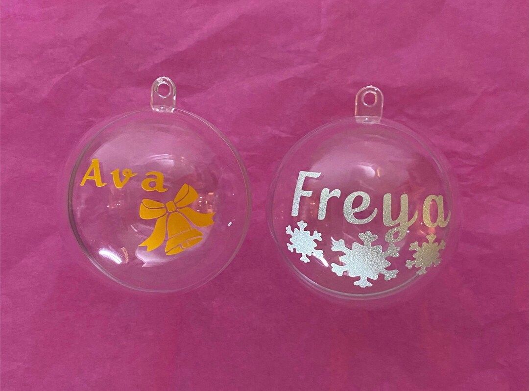 Personalised Fillable Christmas Bauble - Etsy