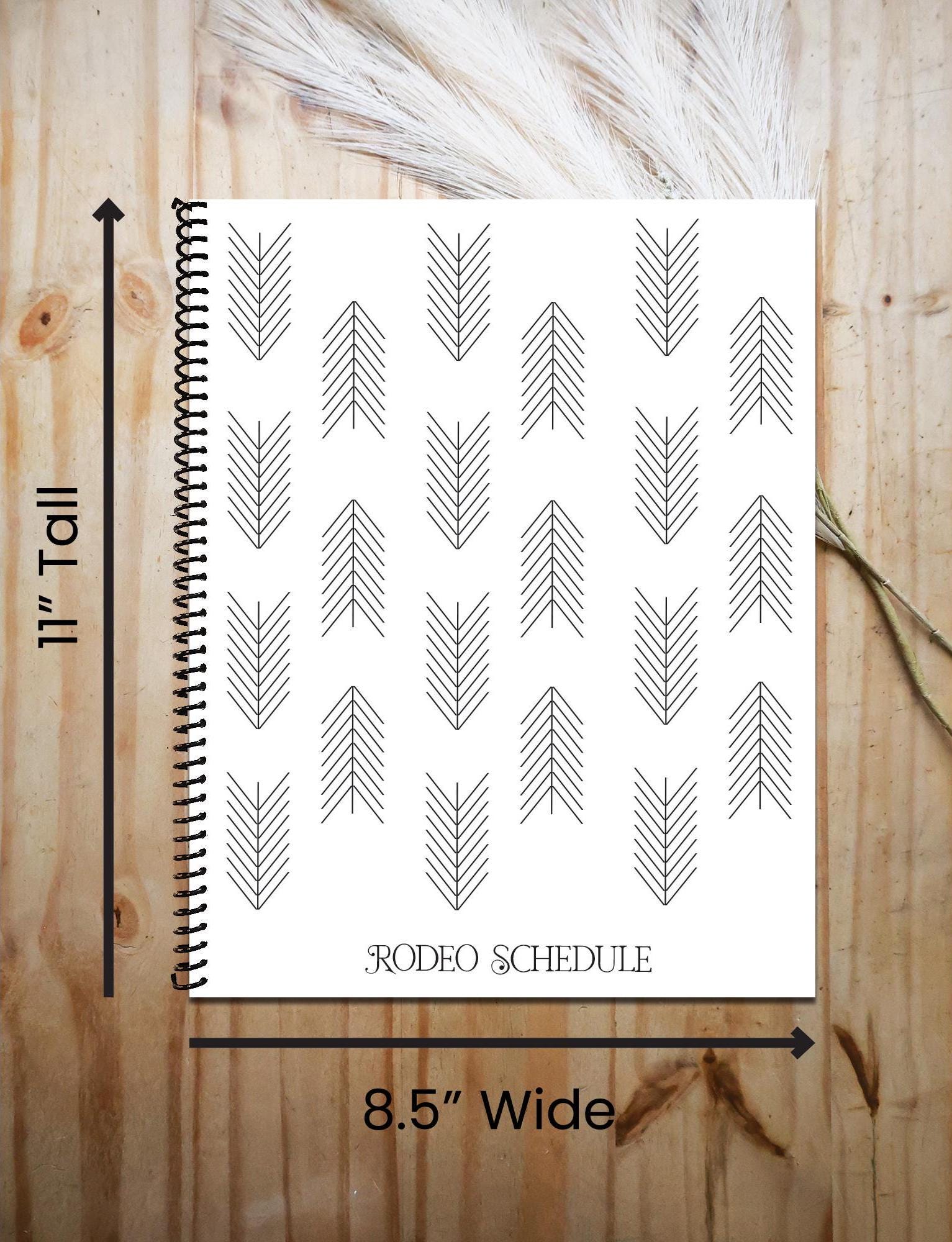 Rodeo Schedule Planner, Arrow Design Planner, Rodeo Mom Gift, Rodeo ...