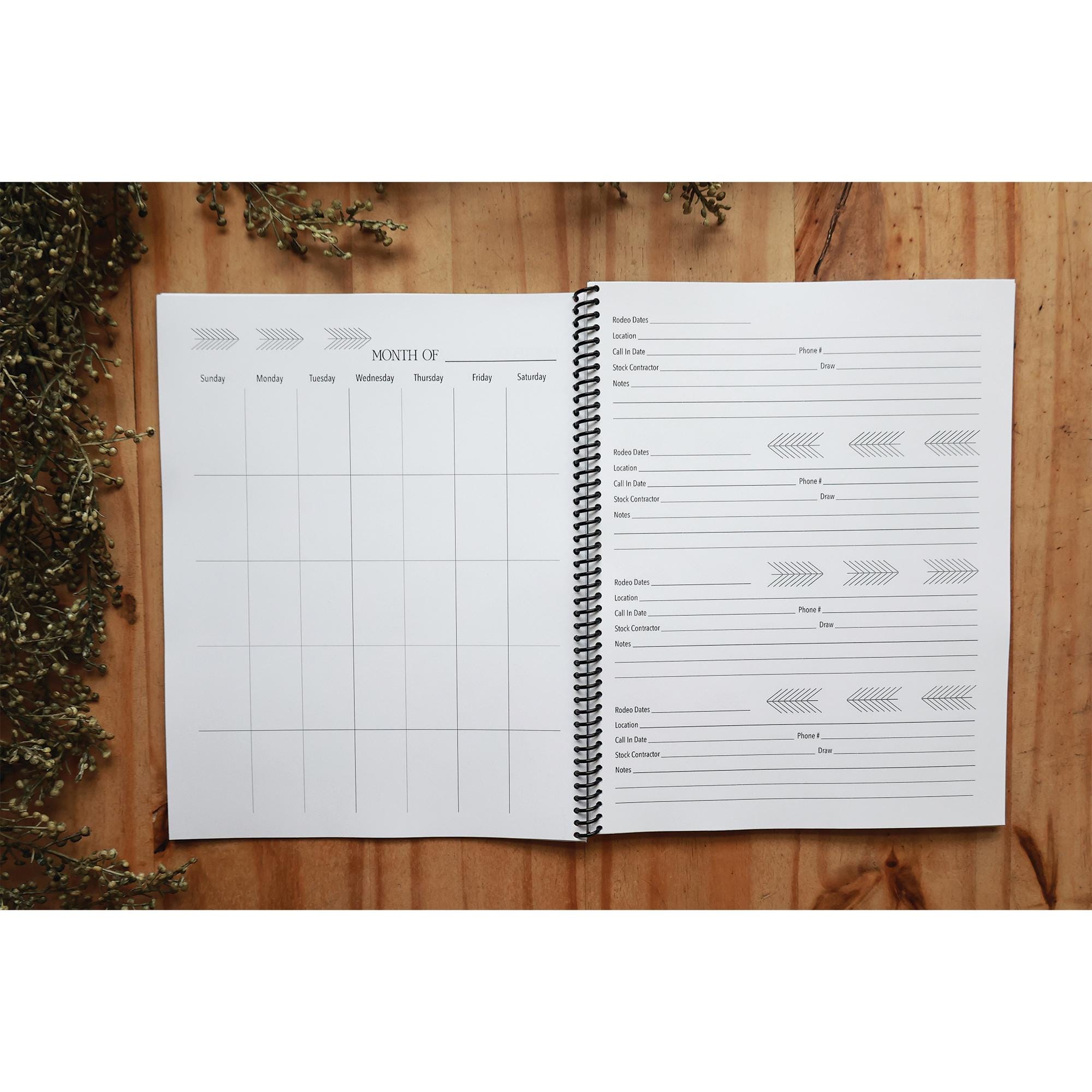 Rodeo Schedule Planner, Arrow Design Planner, Rodeo Mom Gift, Rodeo Event, Calendar and Planner ...