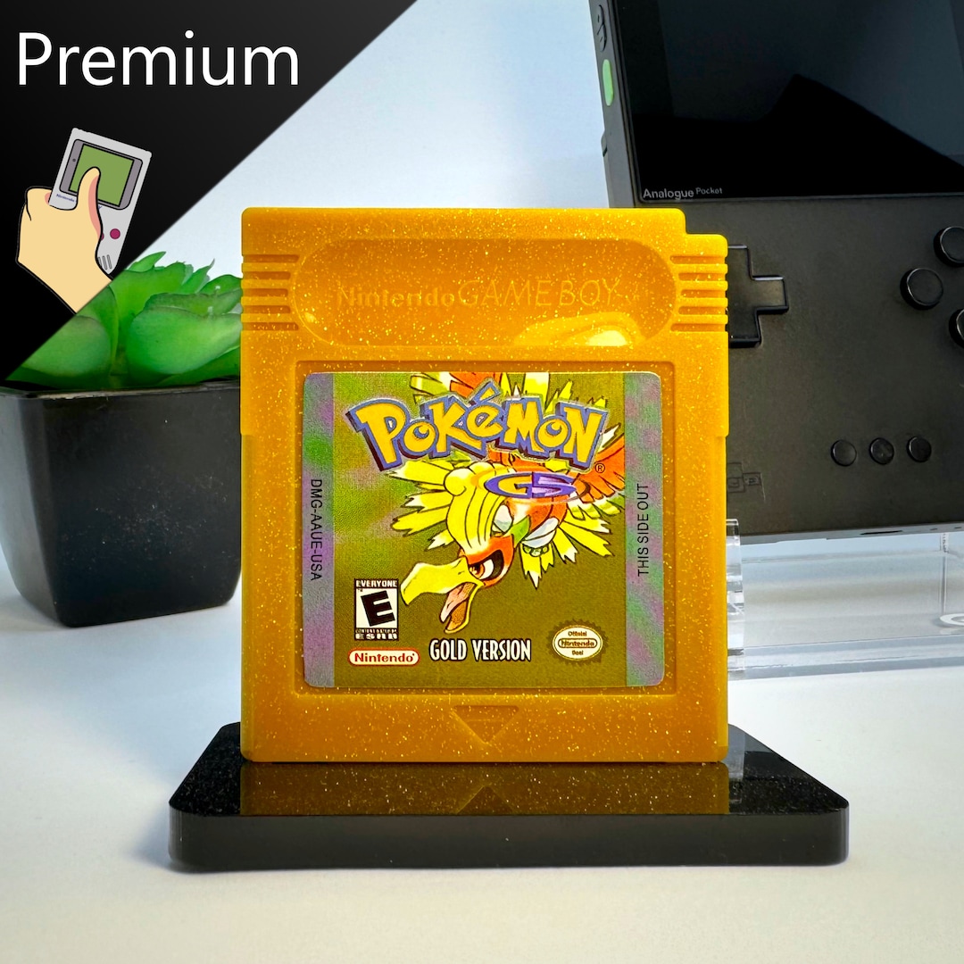 Pokémon Gold Premium Reproduction Cartridge compatible With GB/GBC/GBA ...