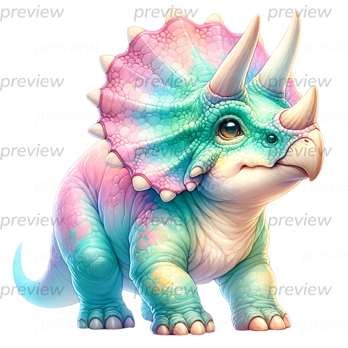 Girly Dinosaurs Watercolor Clipart Set Dino Clip Art Bundle of ...