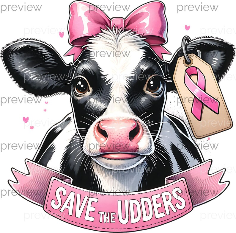Save the Udders Png, Breast Cancer Awareness Png, Cancer Png, Cow Png ...