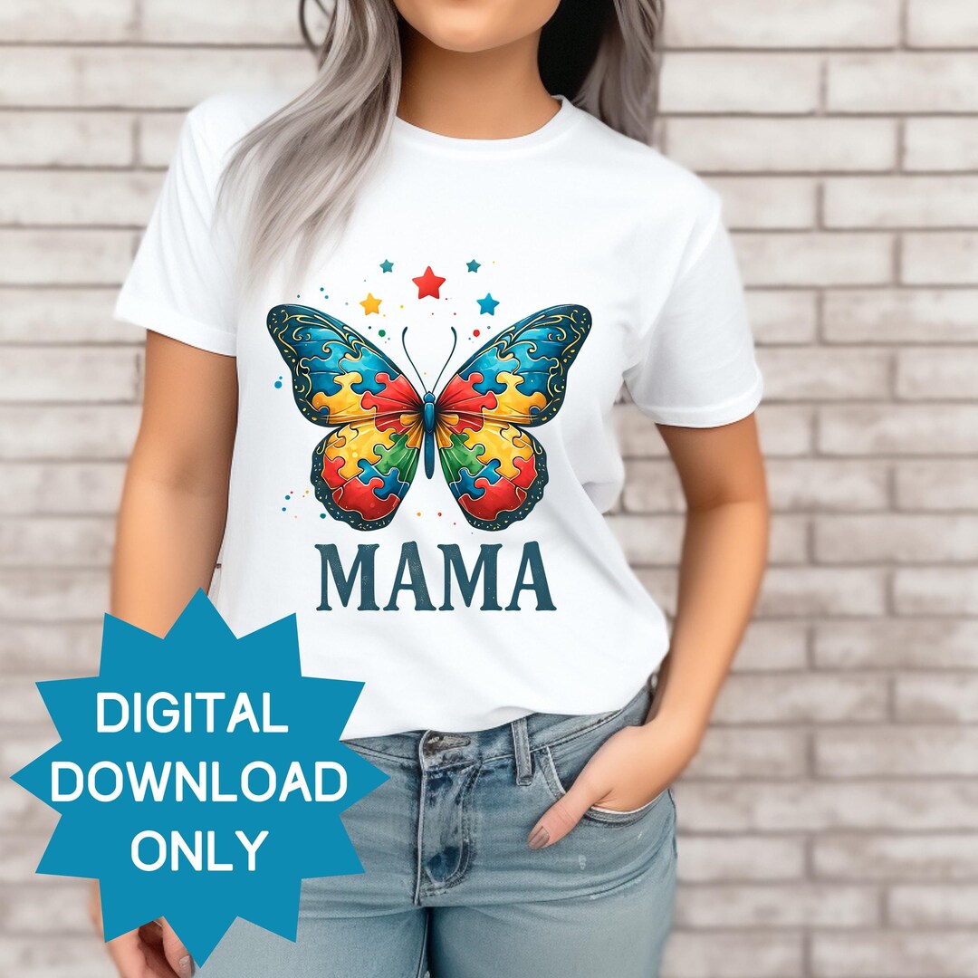 Autism Puzzle Butterfly Mama PNG, Autism Mom PNG, Autism Awareness PNG ...