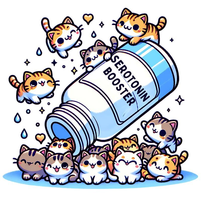 Serotonin Booster Cat PNG File, Cat Mom Graphic Tshirt PNG File, Cat ...