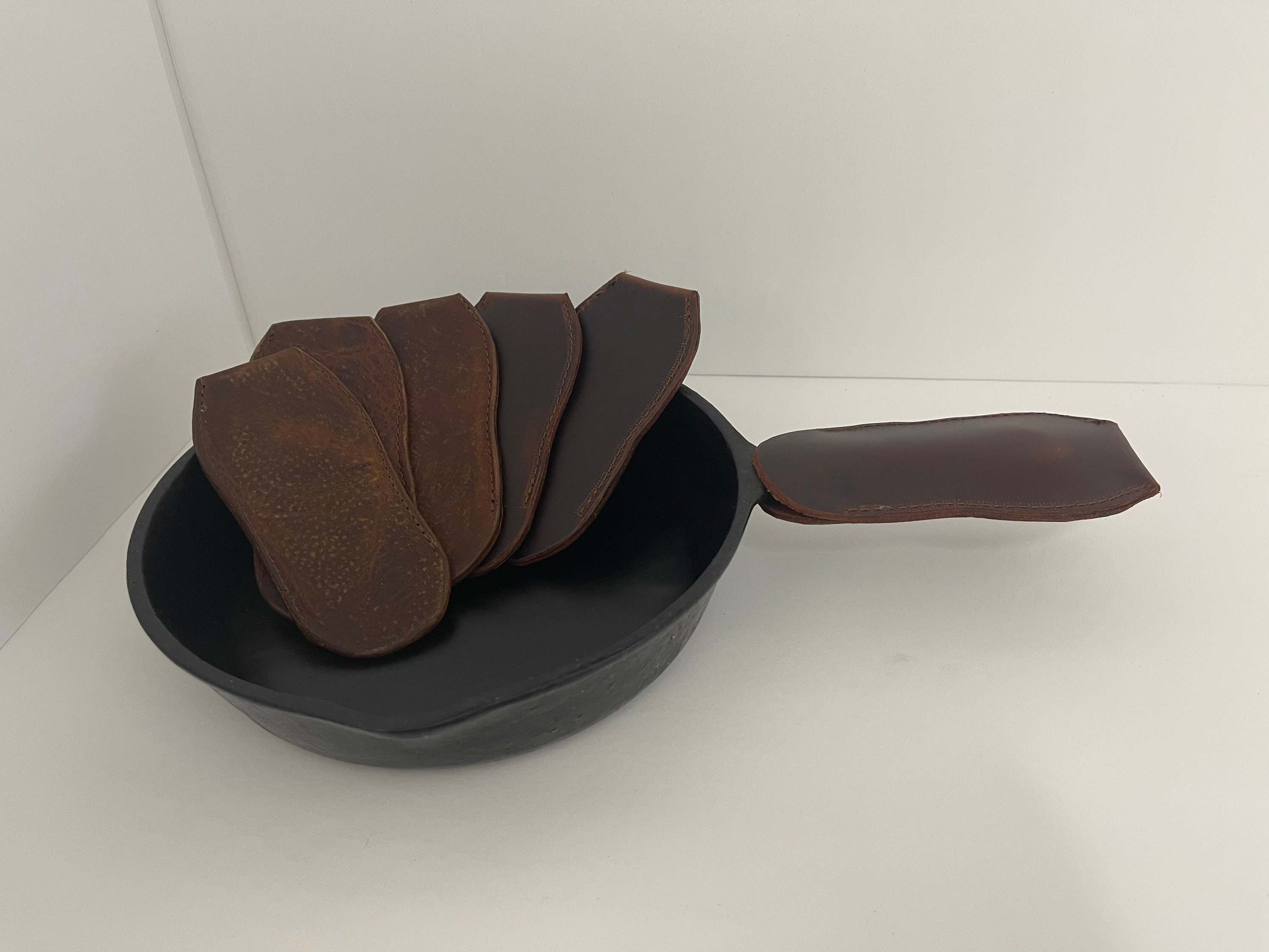 Handmade Leather Handle Cover for Cast Iron Pot, Pan And/or Skillet - Etsy